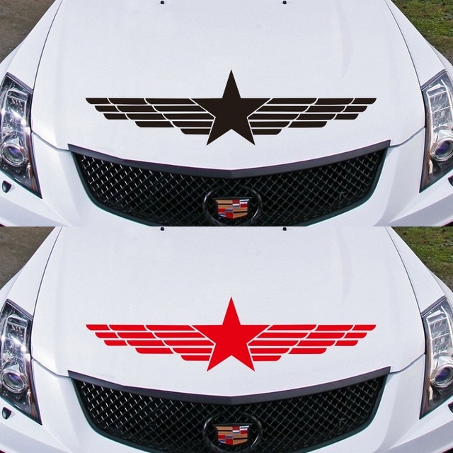 Five-pointed star car stickers, car hood stickers, car front stickers ...