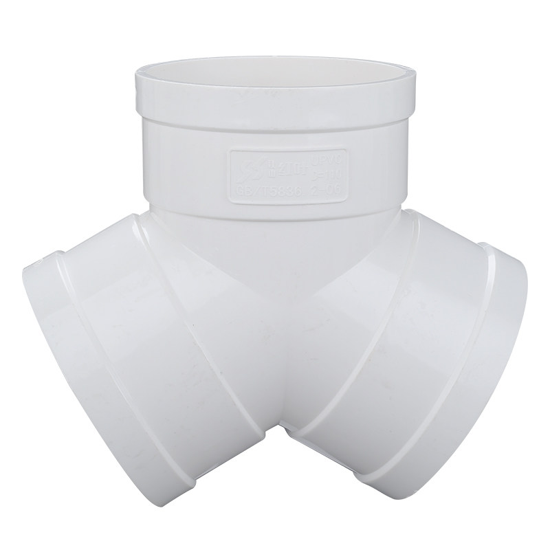 Top Built Y-Shaped Three-Way PVC Exhaust Pipe Plastic Joint 110 System ...