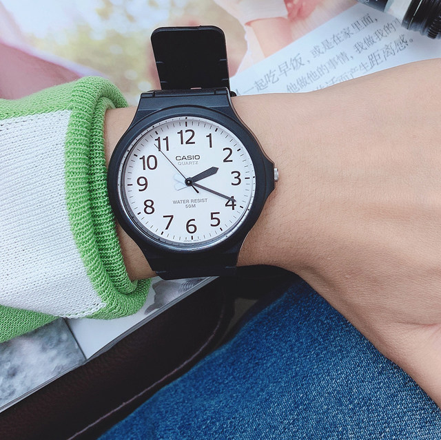 Casio Casio student small black watch simple quartz pointer men and ...