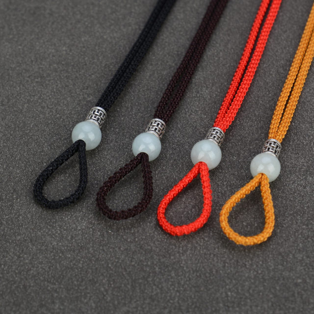 Sterling silver + jade hand-knitted safety buckle special pendant ...