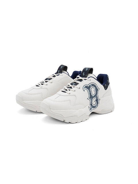 MLB official couple retro old flower imitation denim dad shoes thick ...