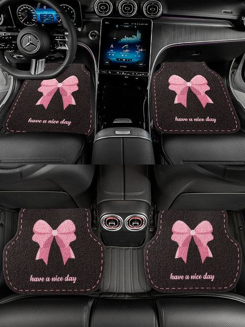 Car floor mats, universal, cute, girls' car anti-dirty floor mats, car ...