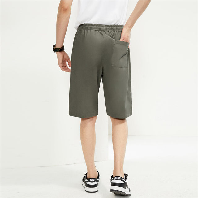 Giordano shorts men's pure cotton woven pocket woven label elastic ...