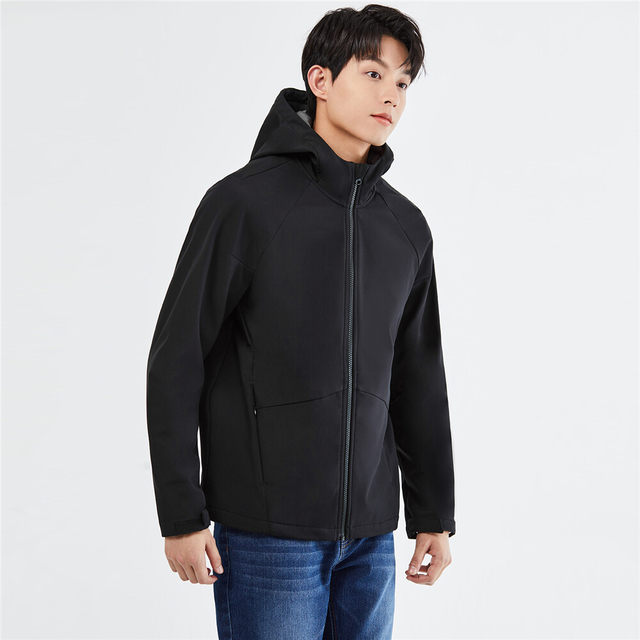 Giordano Jacket Men's Composite Polar Fleece Raglan Sleeve Hooded ...