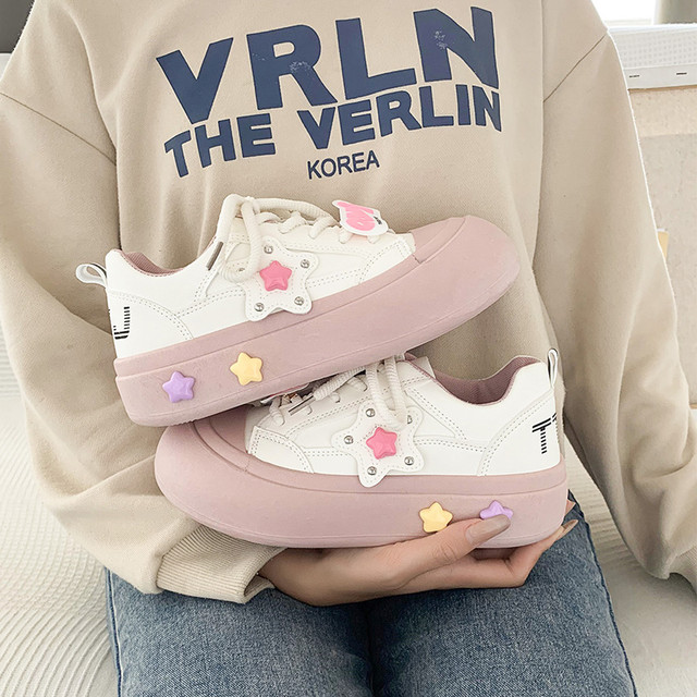 Ugly big-headed girls' shoes 2024 new student sneakers, white shoes ...