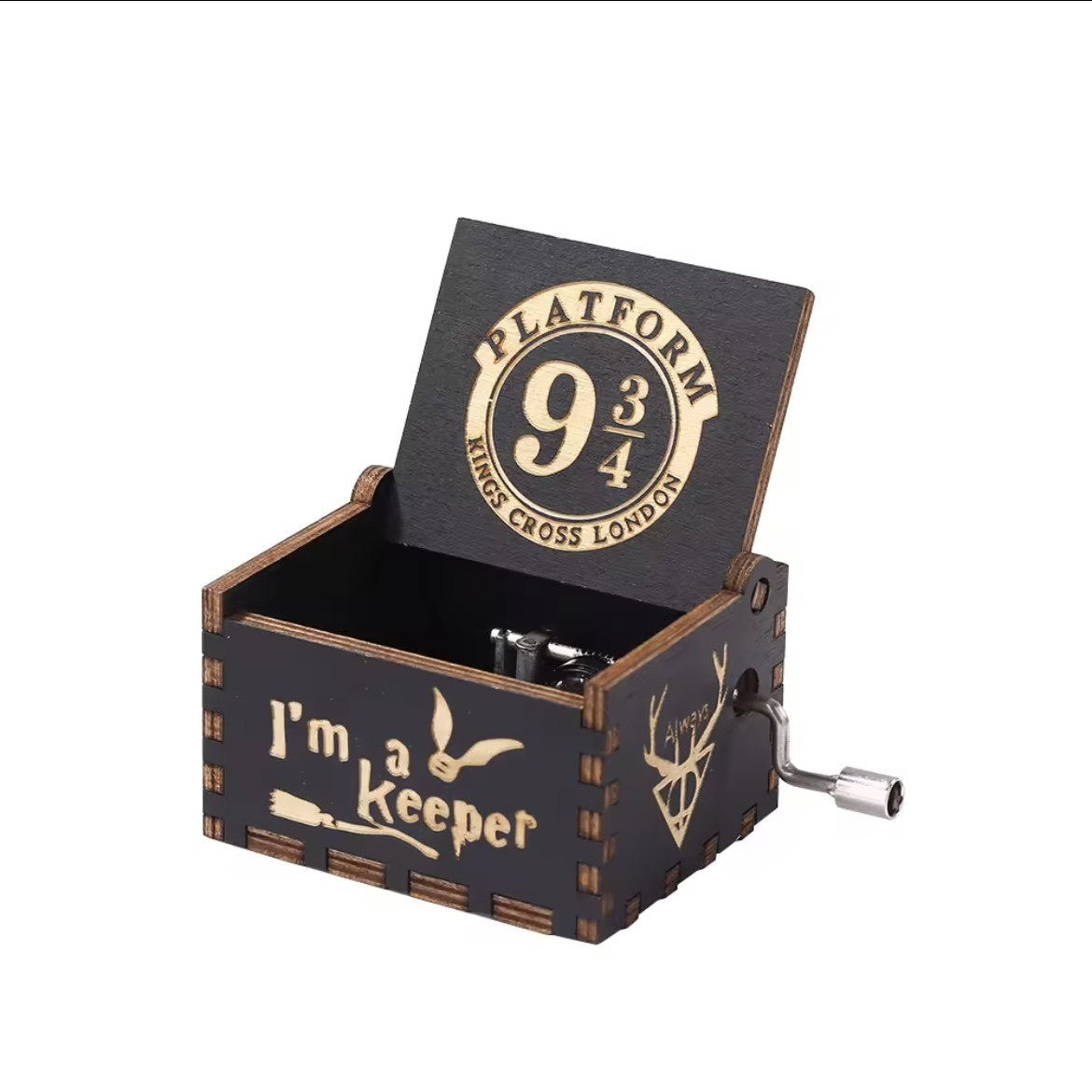 Harry Potter Hedwig Music Box - Hand-Cranked Wooden Collectible Gift