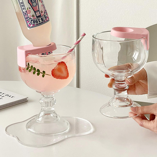 Tall snap cup home summer creative personality glass cocktail sparkling ...