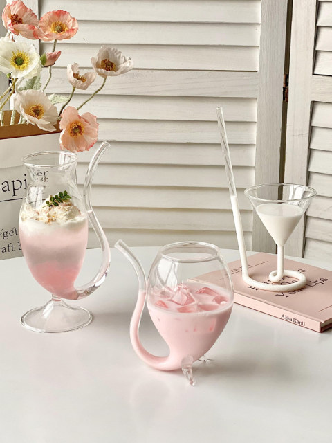 ins vampire cup creative funny glass personalized shaped straw cup ...