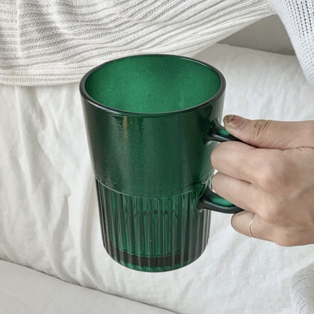 Emerald Middle Glass INS wind niche designer model Mark Cup home female ...