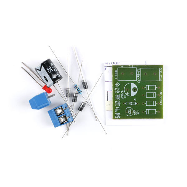 IN4007 Bridge Rectifier Circuit Board Kit - Single-Phase Full-Wave AC ...