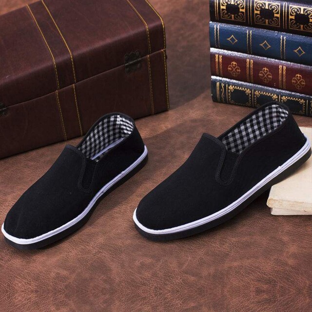 Tire-soled cloth shoes for men, old Beijing black cloth shoes, men's ...