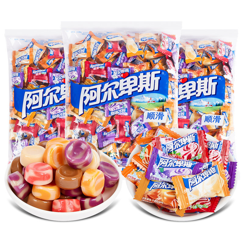 Alps Mleczne Twarde Cukierki Mix 500g - Wielosmakowy Radosny Cukier