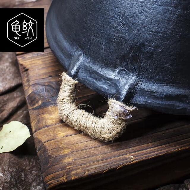 Turtle pattern cast iron pot household old-fashioned thickened cast ...