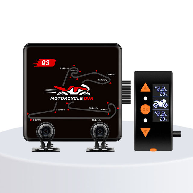 Visestone's new motorcycle driving recorder with tire pressure, speed ...