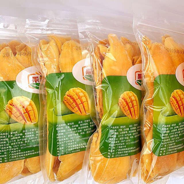 Guoran Pie Dried Mango Wholesale Small Bag Mango Slices Fresh Raw Cut ...