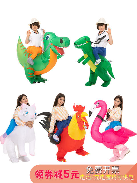 Children's Performance Dolls Riding Dinosaur Cos
