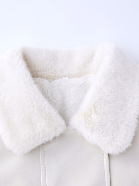 2024 Winter bright noodle leather jacket