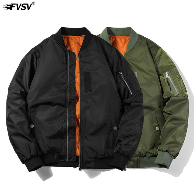 Autumn and winter American retro MA1 pilot men's baseball uniform ...