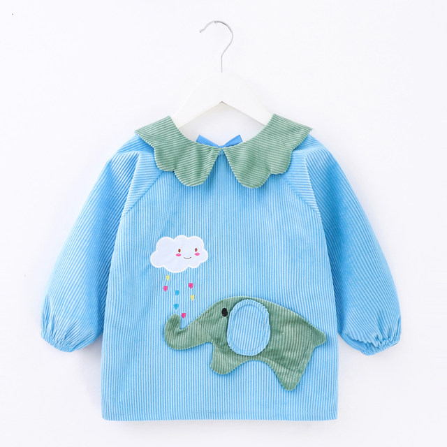 Baby eating smock girls waterproof autumn and winter anti-dirty ...