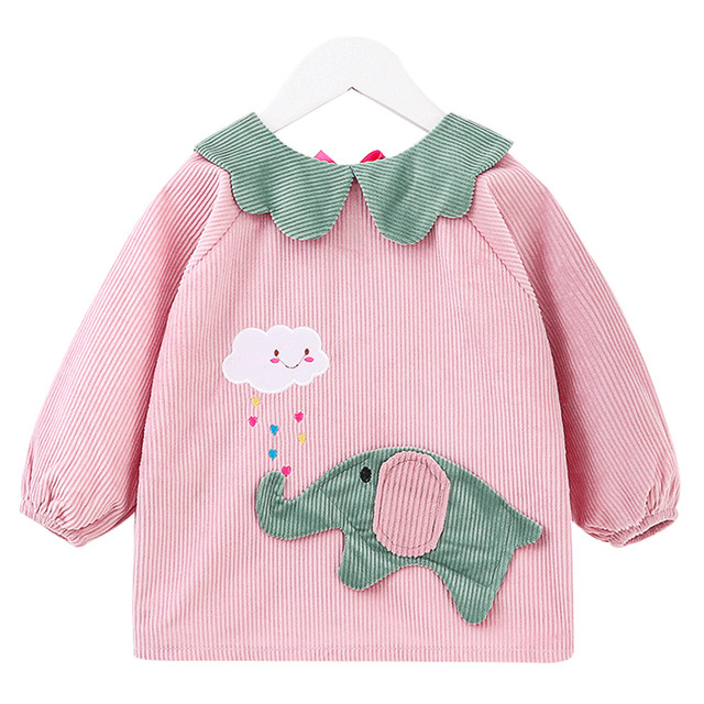 Baby eating smock girls waterproof autumn and winter anti-dirty ...