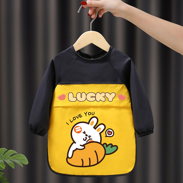 Baby smock, children's eating autumn and winter outdoor apron ...