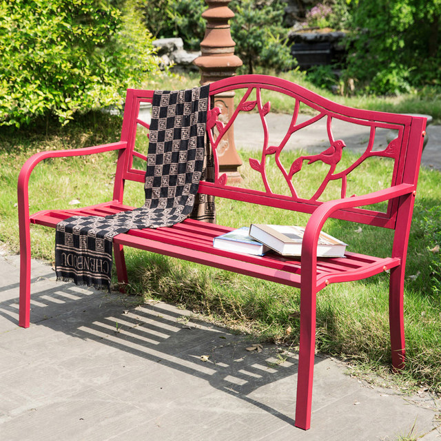 Outdoor Park Chair Bench Double Seat Bench Chair Leisure Simple Bench ...
