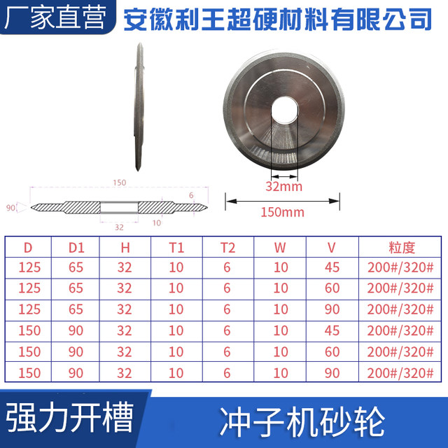 Single and double oblique edge 45 degree diamond grinding wheel ceramic ...