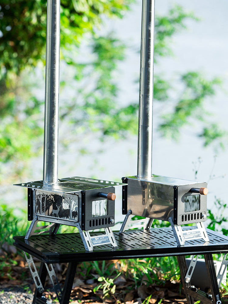 Hantu Double-Sided Window Mini Stove Outdoor Camping Tent Picnic Wood Stove