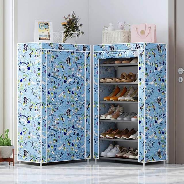 Thick Oxford cloth cabinet reinforcement shoe rack home shoe cabinet ...
