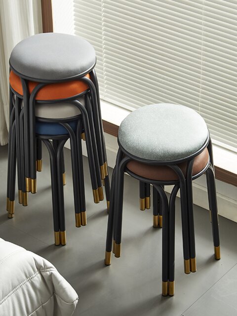 Stools for household stackable benches Internet celebrity light luxury ...