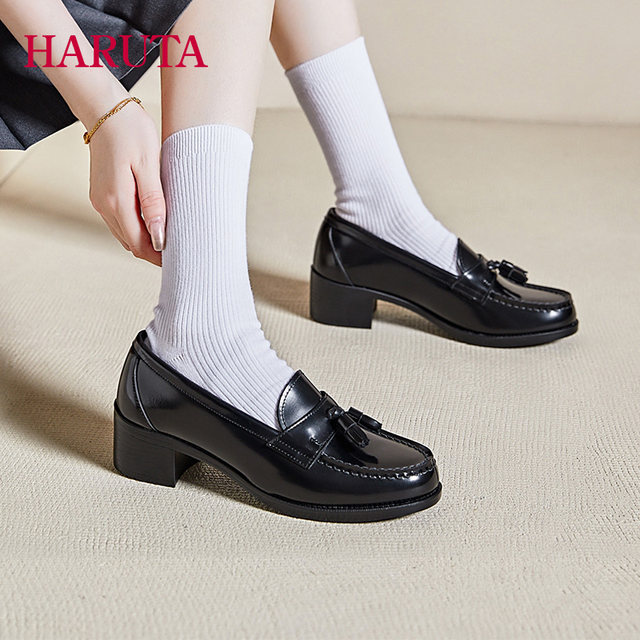 haruta Japanese style SF475 leather shoes new style women's versatile ...