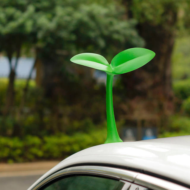 3D three -dimensional car sticker small tree saplings bean sprouts ...