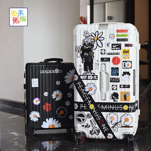GD Quanzhilong tide brand suitcase suitcase sticker personalized laptop ...