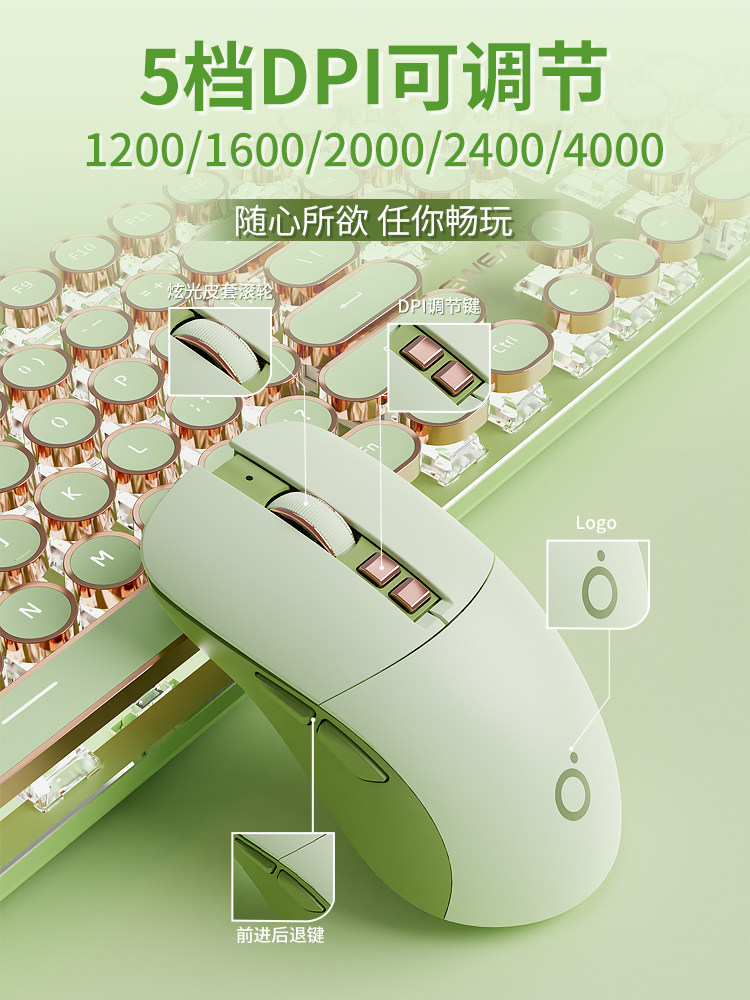 Eweadn G308 Жична оптична мишка - 7200DPI Безшумна компютърна мишка