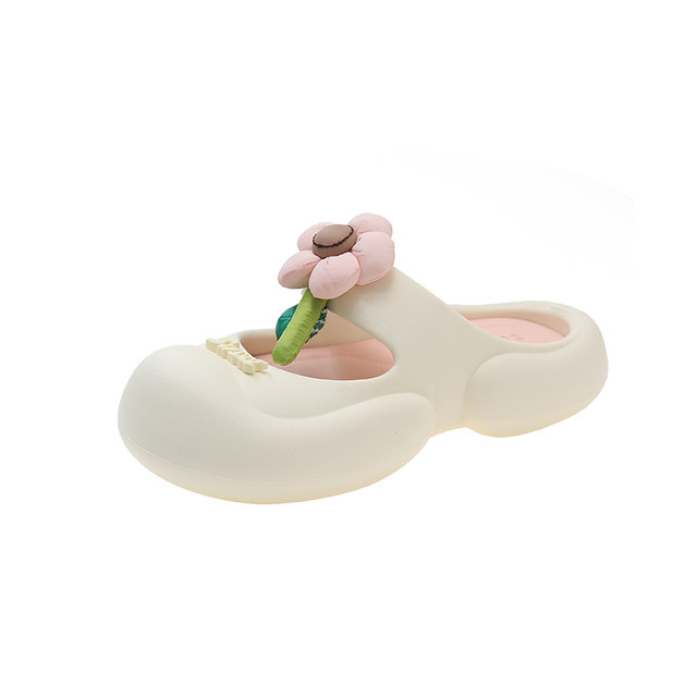 Fashionable Flower Croc Shoes Women's Summer Outerwear 2024 New Non ...