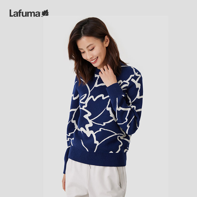 French lafuma Lefeng Leaf Outdoor Autumn and Winter Flower Wool Knit ...