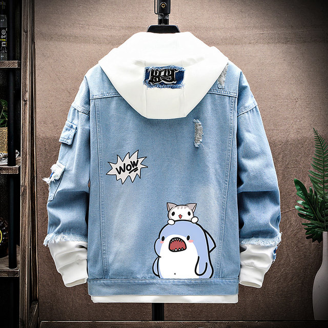 Men's loose new spring and autumn teenager vacation two-piece hooded ...