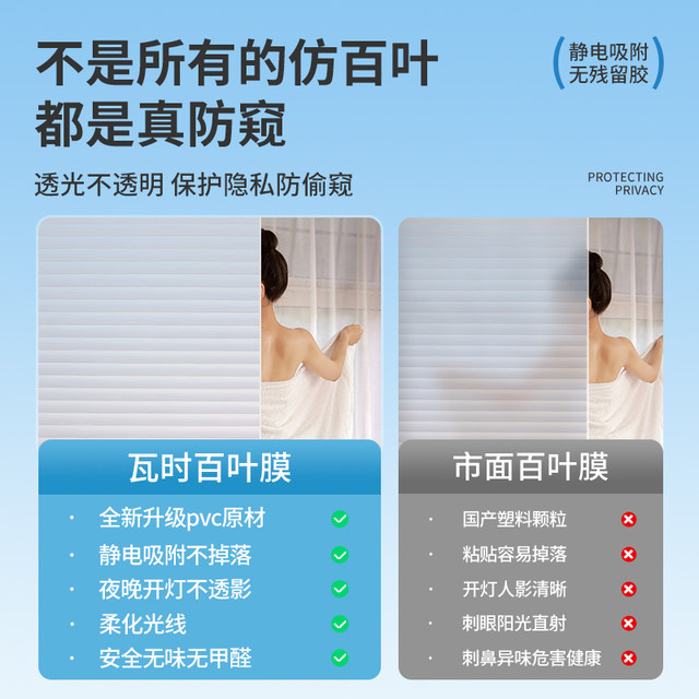 Bathroom blinds window glass sticker bathroom anti-light and anti-peep ...