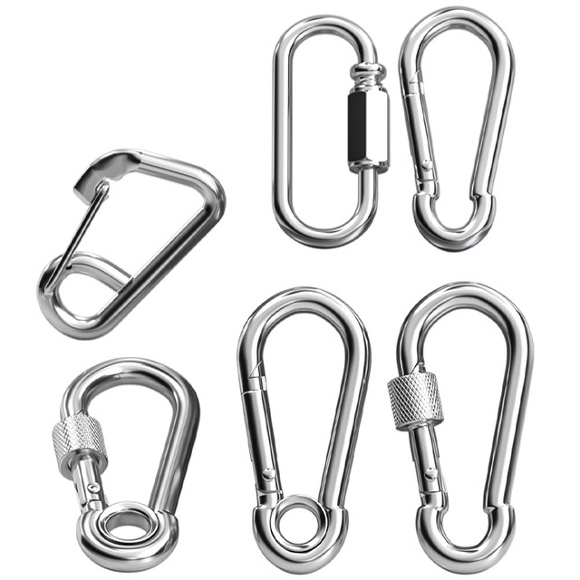 304 stainless steel spring buckle carabiner safety buckle key chain ...