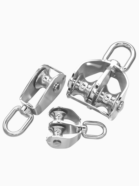 304 stainless steel pulley, wire rope, U-shaped lifting ring, fixed ...