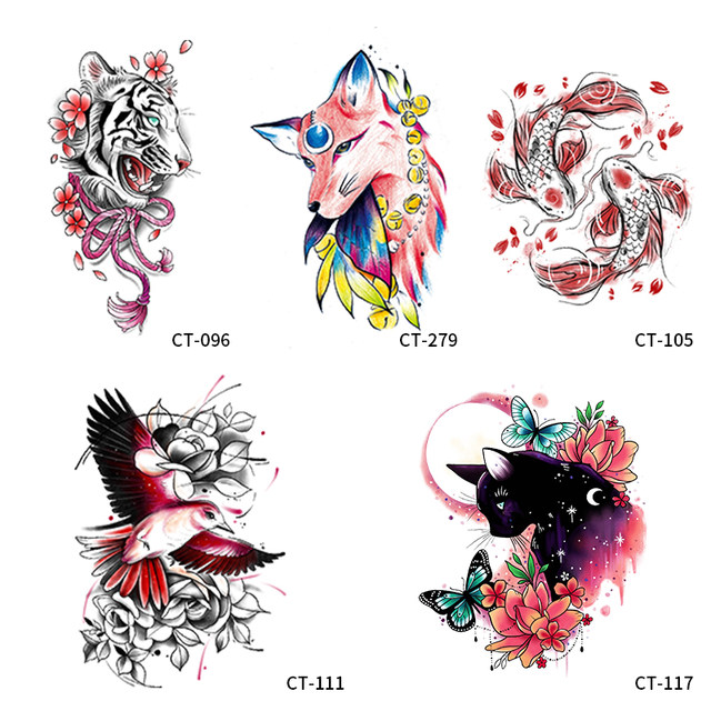 Lower abdomen tattoo stickers waterproof women's long-lasting stretch ...