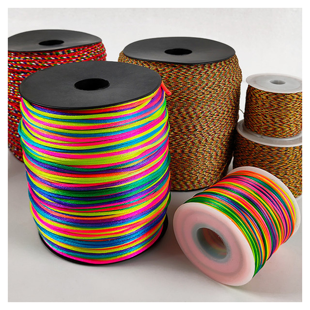 Colorful thread diy hand-woven rope hand rope pendant lanyard bracelet ...