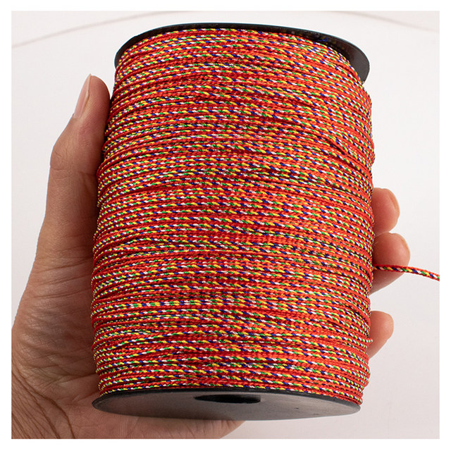 Colorful thread diy hand-woven rope hand rope pendant lanyard bracelet ...