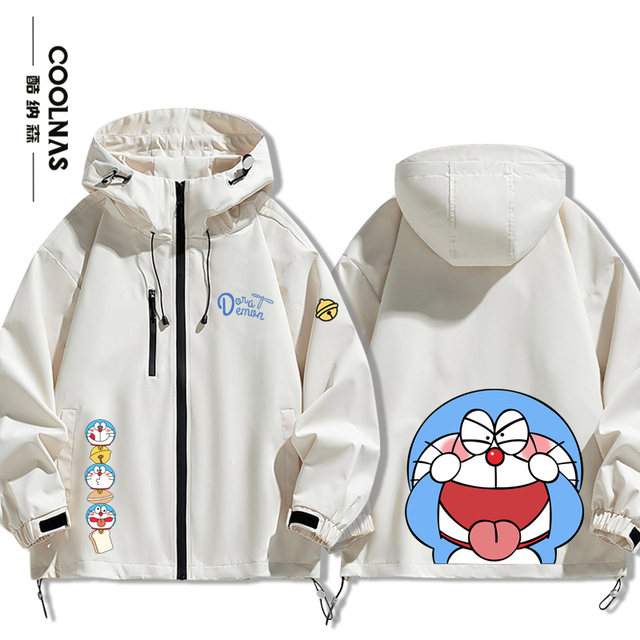 Doraemon Tinker Bell Doctor Cat Anime Peripheral Hooded Jacket Men and ...