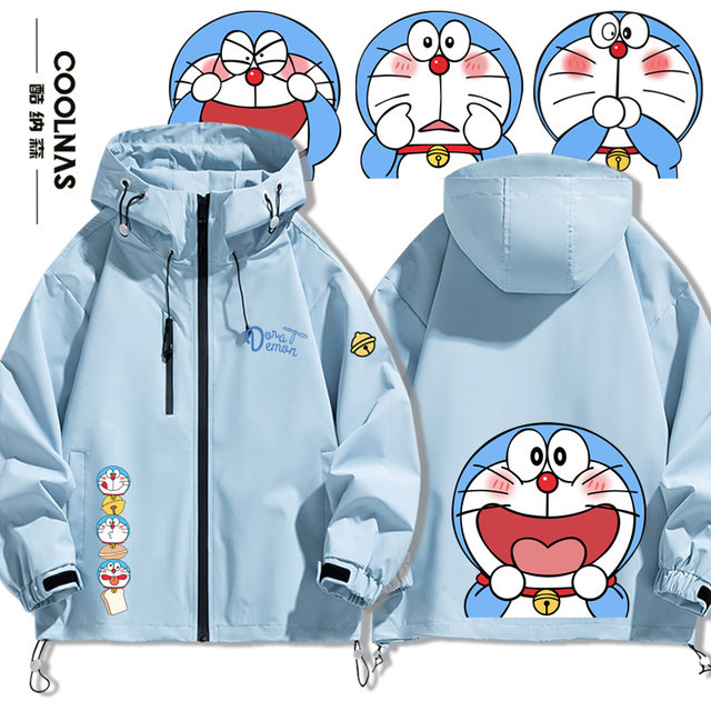 Doraemon Tinker Bell Doctor Cat Anime Peripheral Hooded Jacket Men and ...