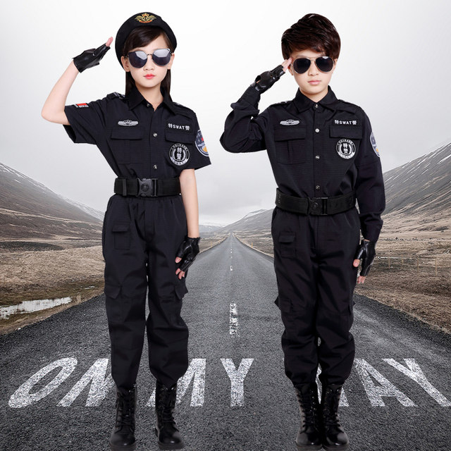 Children's police clothing suits boys and girls police officers clothes ...