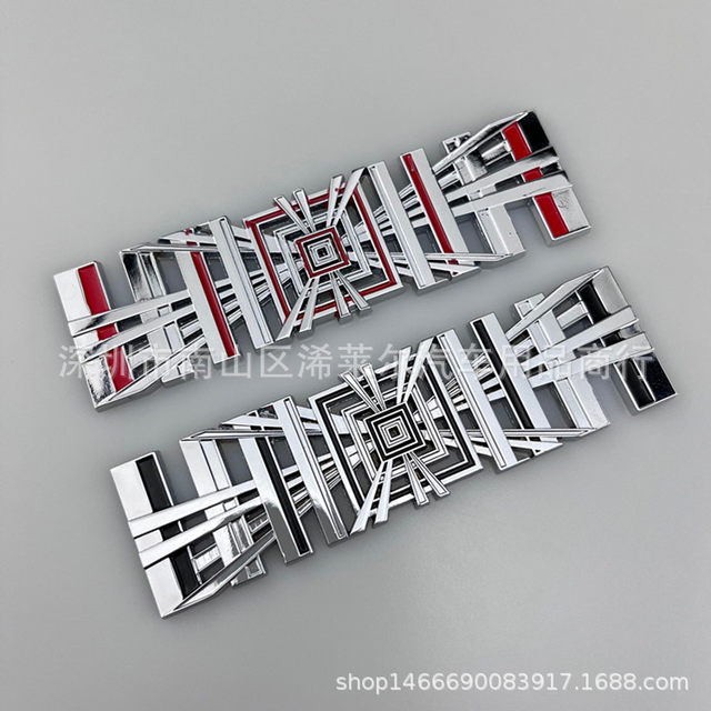 Suitable for Tesla Model3/Y/S/X metal rear tail label car label PLAID ...