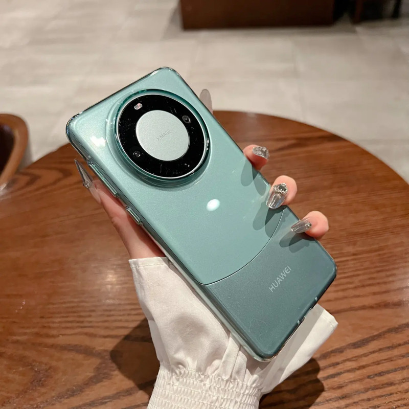 No yellow, transparent hard shell Huawei Mate60pro mobile phone case ...