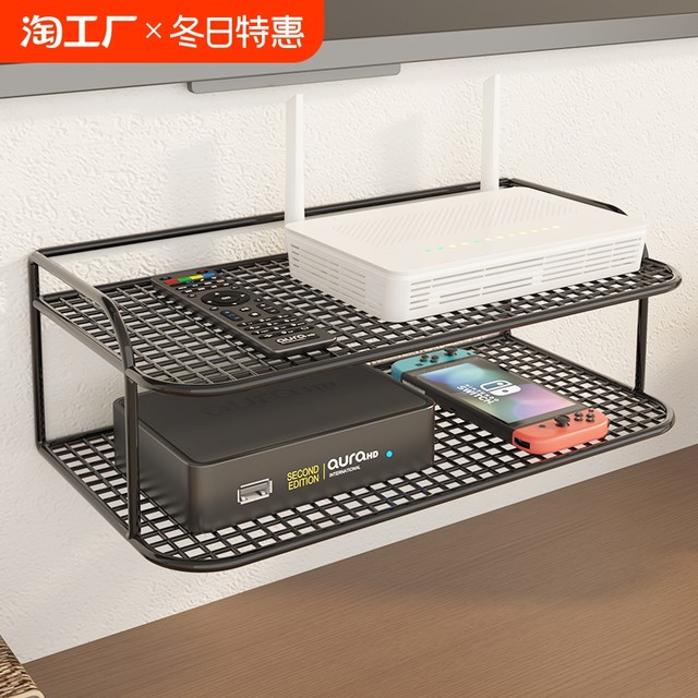 WiFi wall TV hanging wall set-top box router placement rack storage box ...