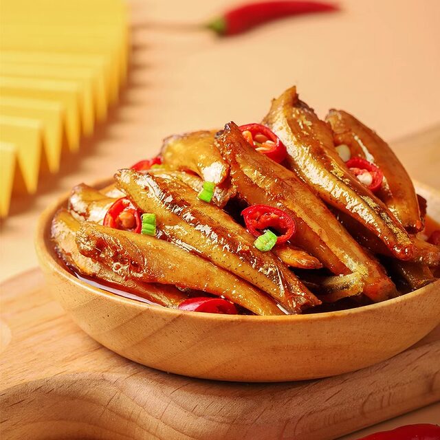 Jinzi small fish deep sea hairy fish larvae spicy and spicy dried small ...